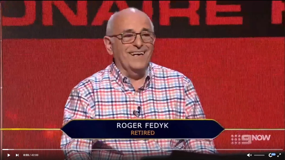 Roger Fedyk | Who Wants To Be A Millionaire Wiki | Fandom