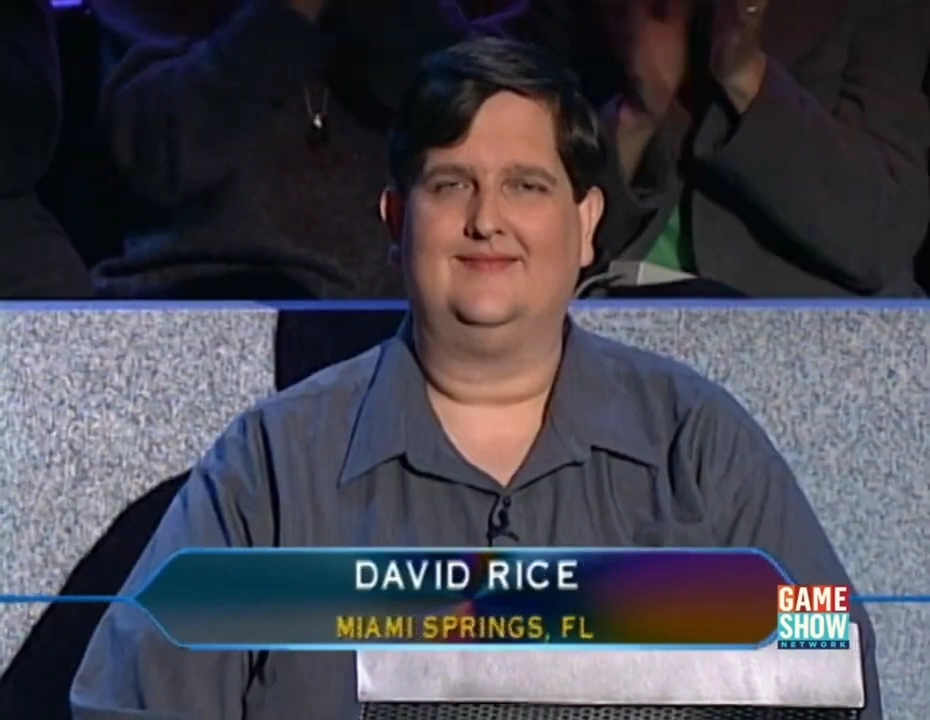 David Rice | Who Wants To Be A Millionaire Wiki | Fandom