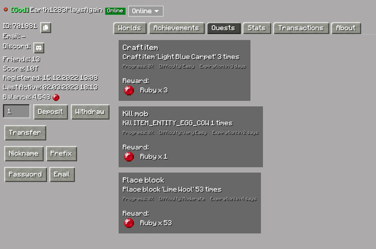 Quests | Official Mine-craft.io Wiki | Fandom