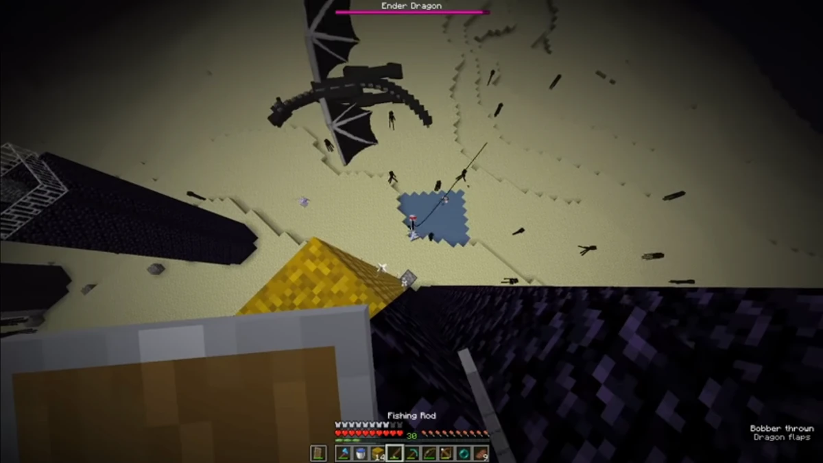Minecraft Speedrunner VS 4 Hunters Ender Dragon fight | Minecraft ...