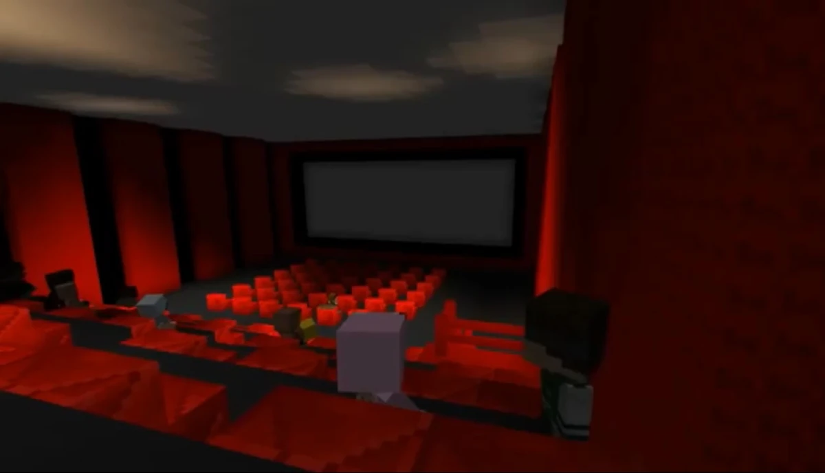 Minecraft Movie Theater Outside