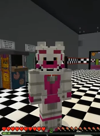 Funtime Foxy(Crossover) | Minecraft Fnaf Gallent Wiki | Fandom