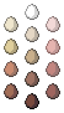 Minecraft Chicken Egg Pixel Art