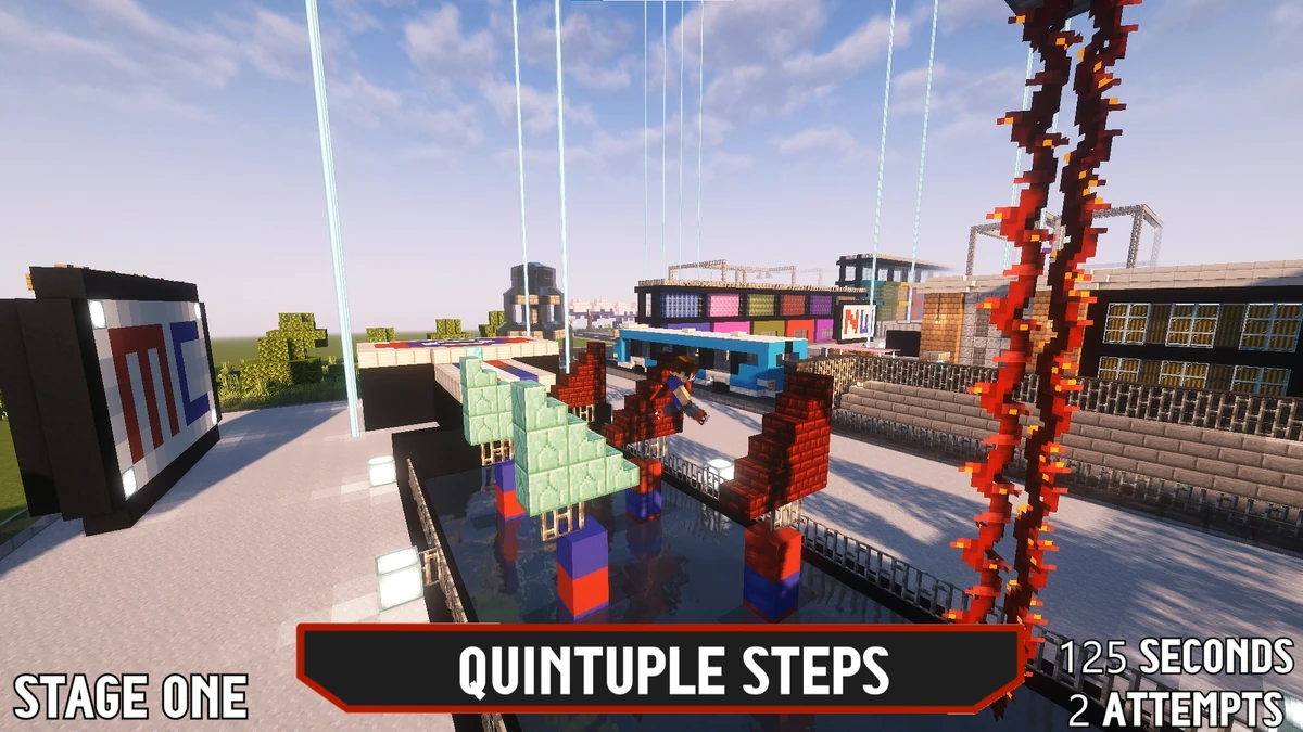 Quintuple Steps | Minecraft Ninja Warrior Wiki | Fandom