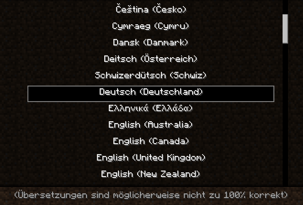 Menü/Sprache | Minceraft Wiki | Fandom