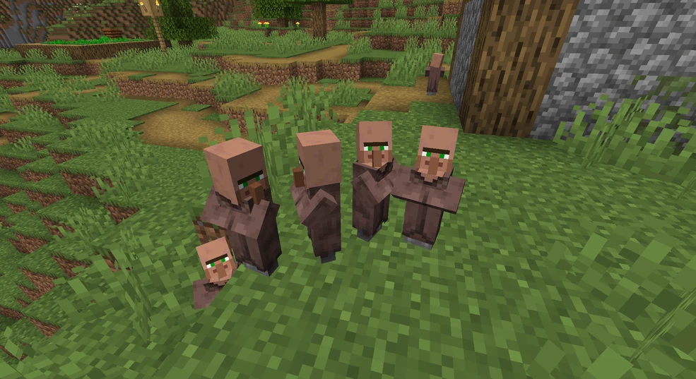 how to make minecraft villagers follow you
