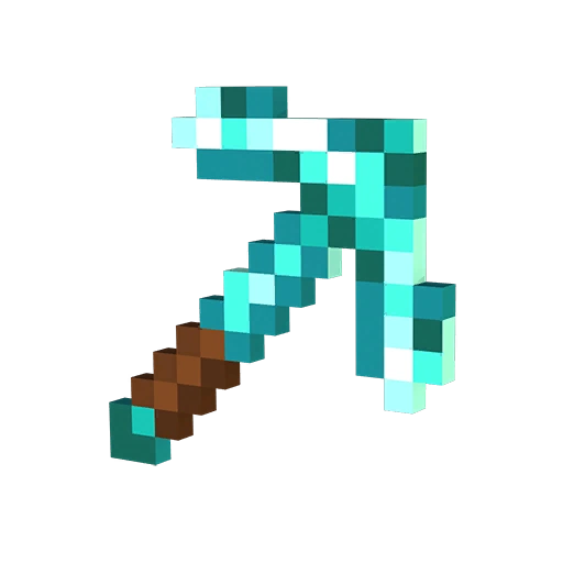 Diamond Pickaxe Minecraft Transparent