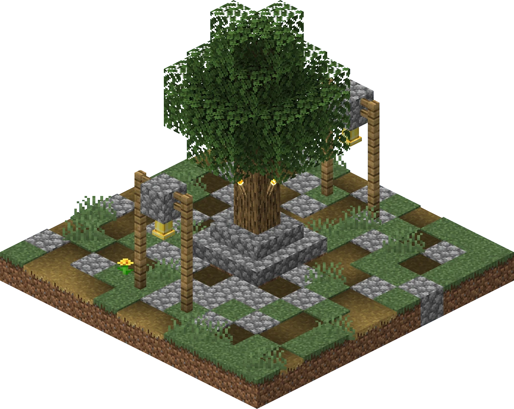 Transparent Minecraft Normal Tree