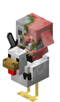 Minecraft Baby Zombie Riding A Chicken