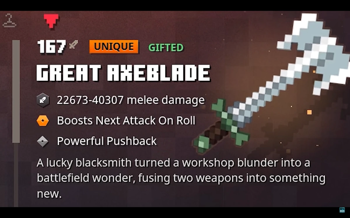 Minecraft Dungeons:Hache majestueuse – Le Minecraft Wiki