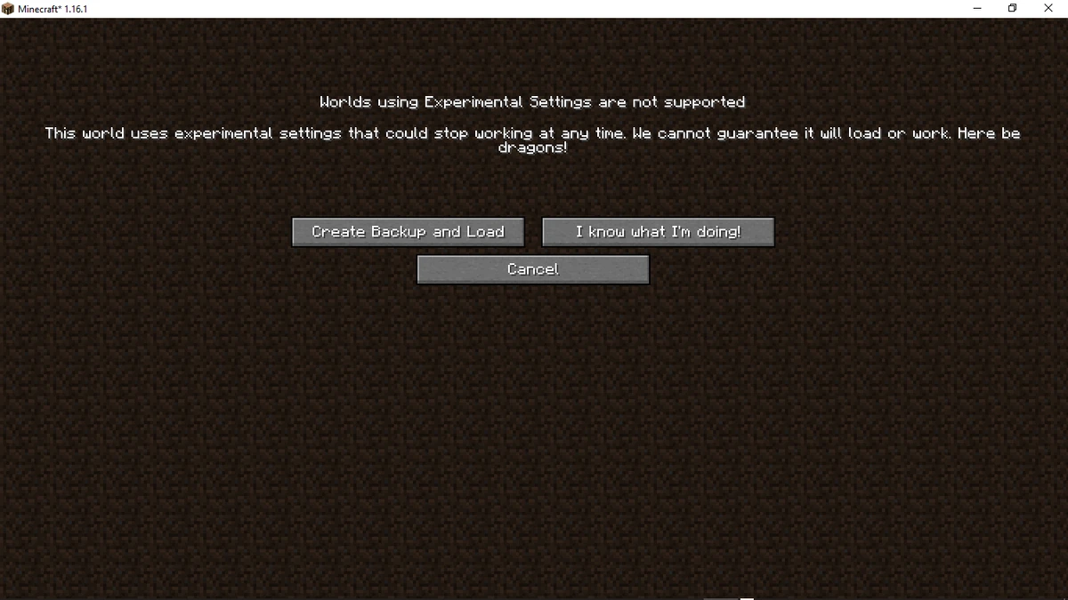 Talk:Experimental Gameplay – Minecraft Wiki