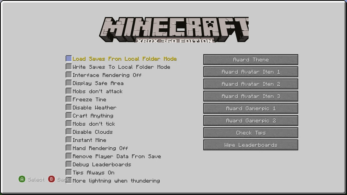 Legacy Console Edition exclusive features – Minecraft Wiki