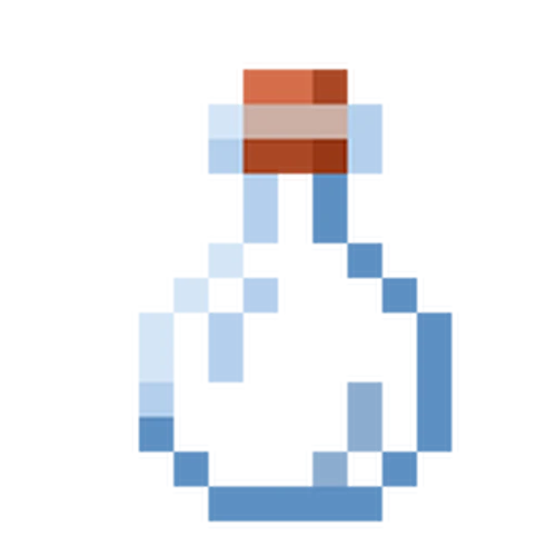 Minecraft Glass Bottle Pixel Art