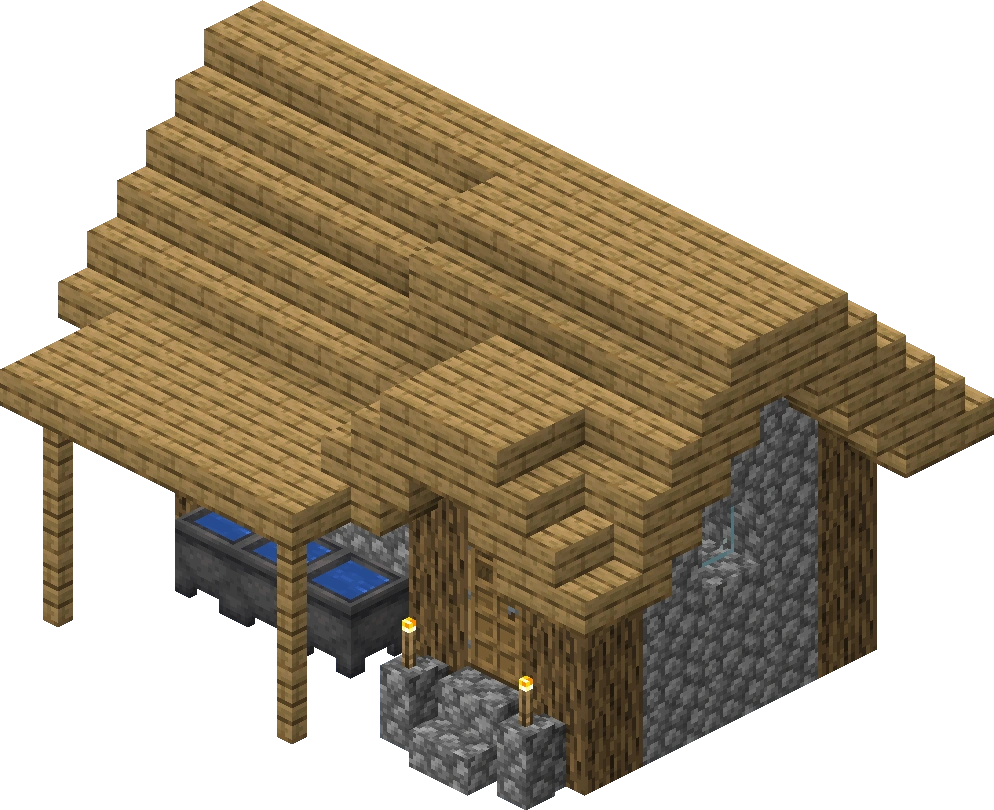 村/構造/設計図/平原の革加工場1 - Minecraft Wiki