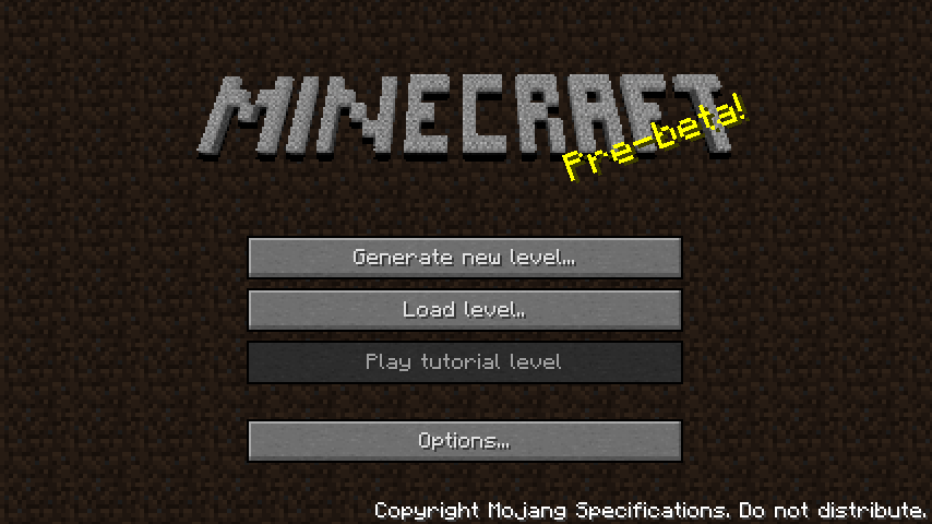 Indev 0.31 20100131 (Java Edition) — Minecraft Wiki