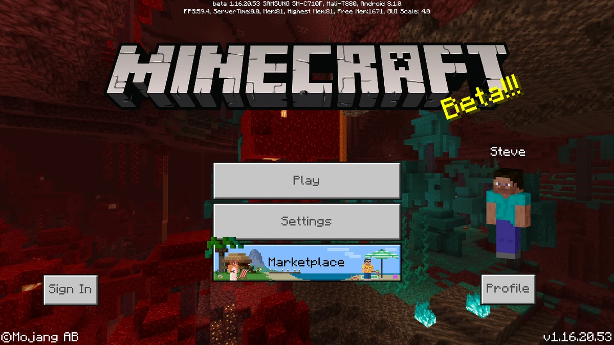 Beta 1.16.20.53 (Bedrock Edition) — Minecraft Wiki
