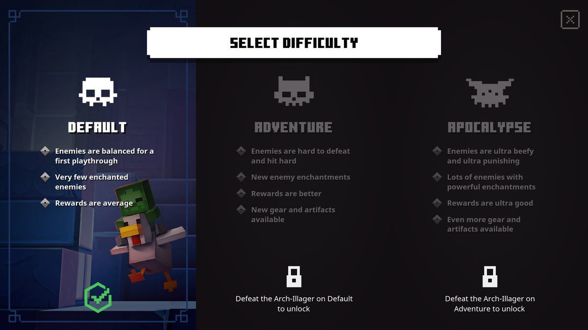 Difficulty | Minecraft: Dungeons Wiki | Fandom