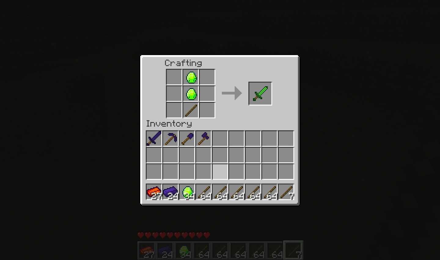 Minecraft Emerald Sword Png