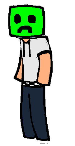 how to draw minecraft creeper face