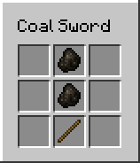 Minecraft Coal Sword
