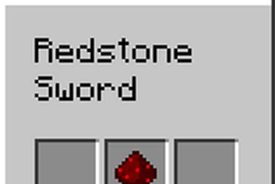 Redstone Sword Recipe