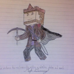 how to draw minecraft notch