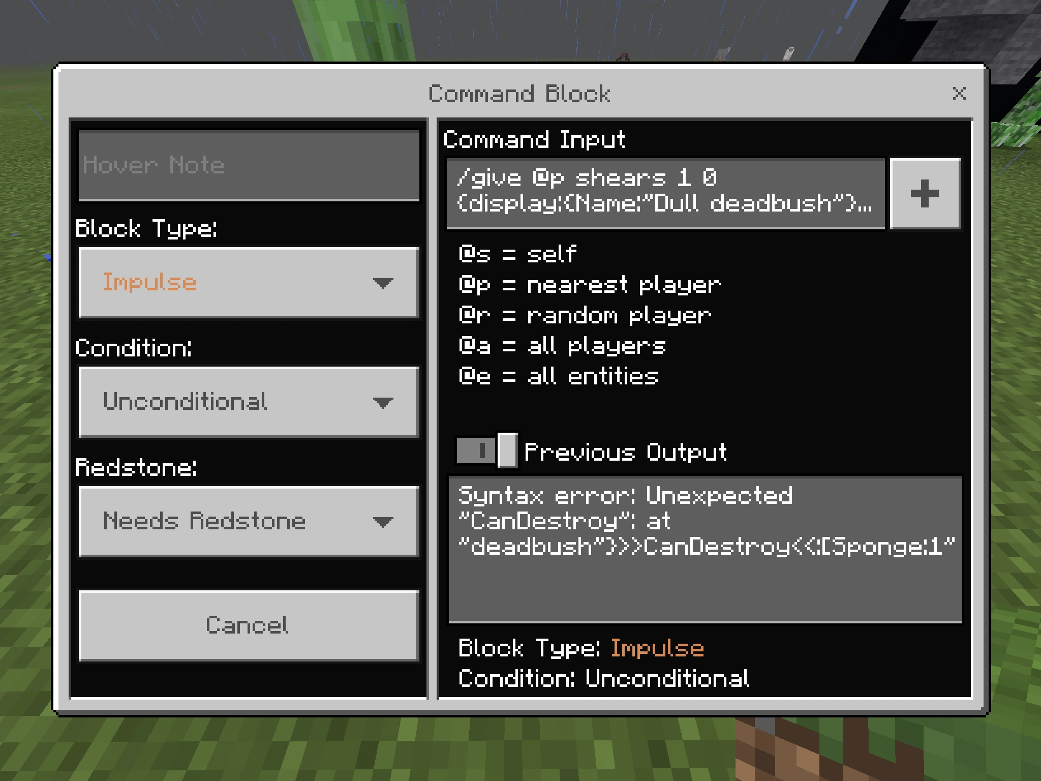 User blog:Jackson00/ How do the can break command Minecraft PE 1.14 ...