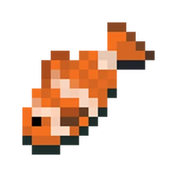 Minecraft Raw Fish Pixel Art