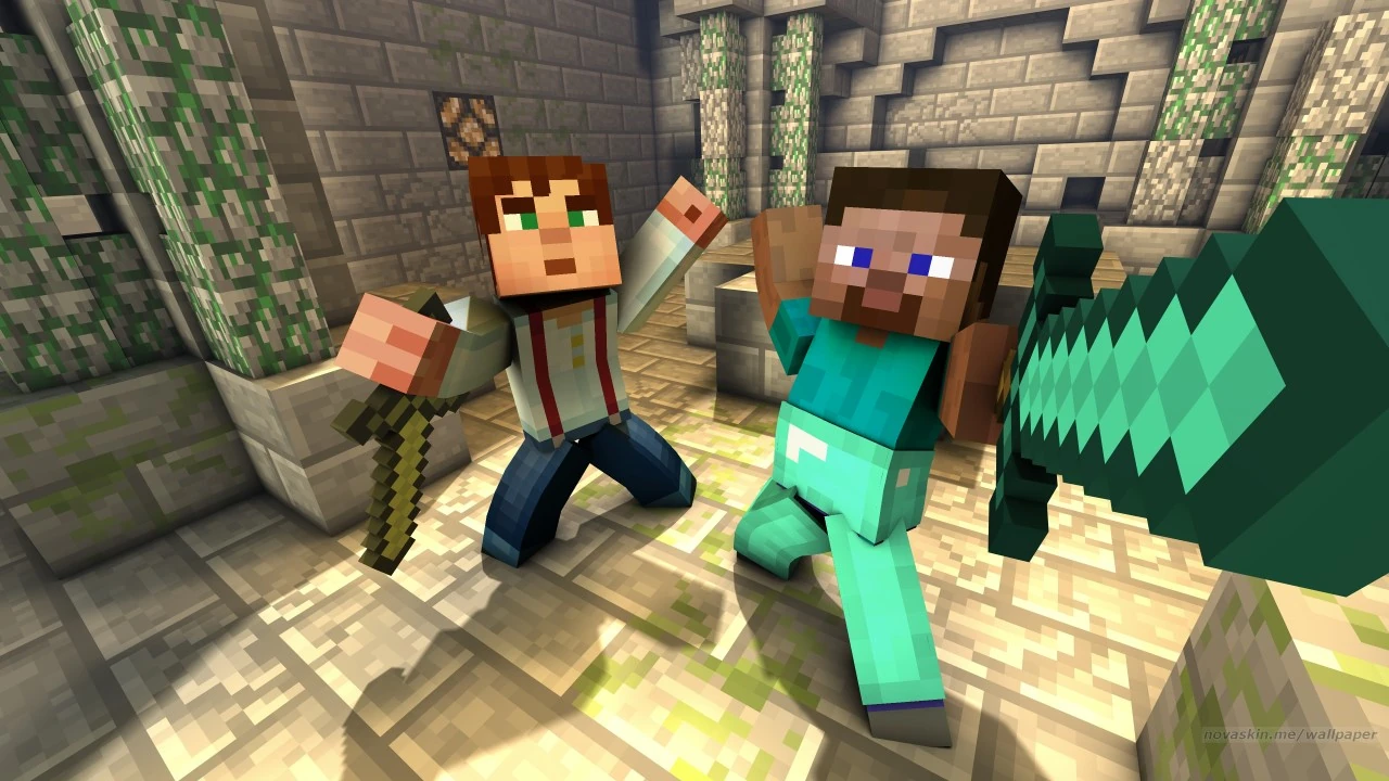 Herobrine And Steve Friends