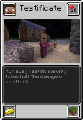 Testificate | Minecraft Trading Card Game Wiki | Fandom