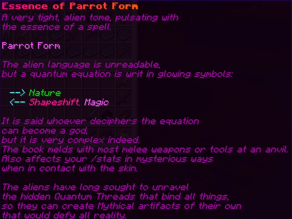 Essence of Parrot Form | Minewind Wiki | Fandom
