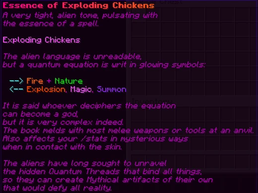 Essence of Exploding Chickens | Minewind Wiki | Fandom