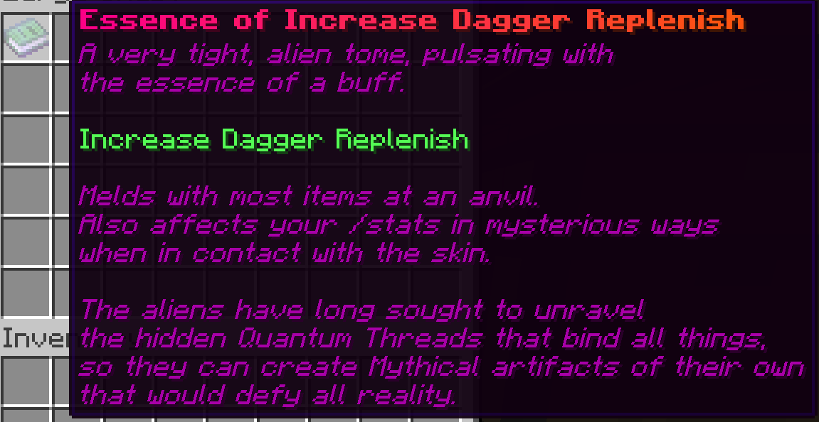 Essence of Increased Dagger Replenishment | Minewind Wiki | Fandom