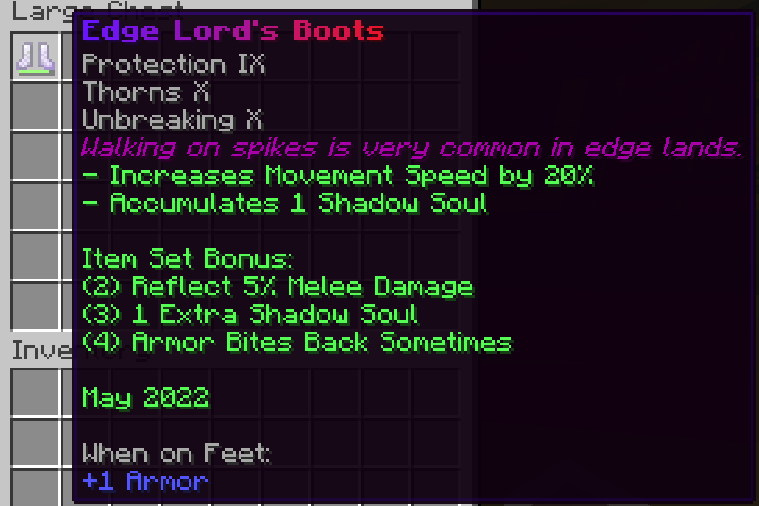 Edge Lord's Boots | Minewind Wiki | Fandom