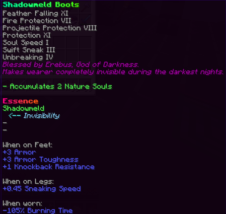 Shadowmeld Boots | Minewind Wiki | Fandom