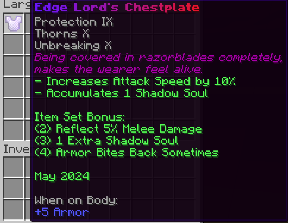 Edge Lord's Chestplate | Minewind Wiki | Fandom