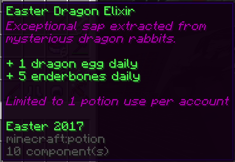 Easter Dragon Elixir 2017 | Minewind Wiki | Fandom