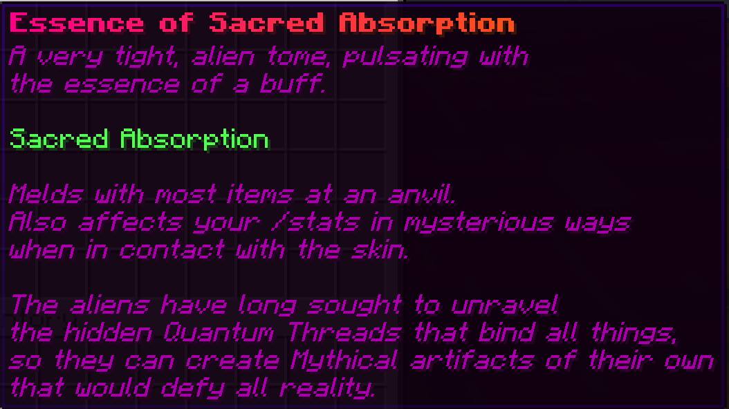 Essence of Sacred Absorption | Minewind Wiki | Fandom