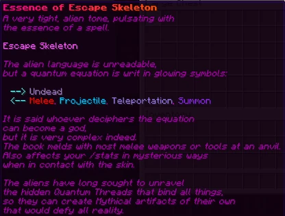Essence of Escape Skeleton | Minewind Wiki | Fandom