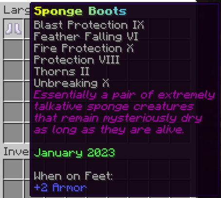 Sponge Boots | Minewind Wiki | Fandom