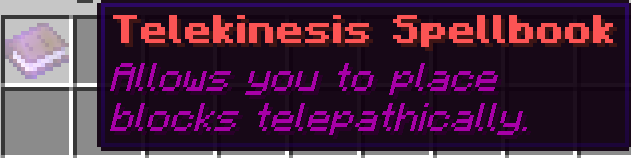 Telekinesis Spellbook | Minewind Wiki | Fandom