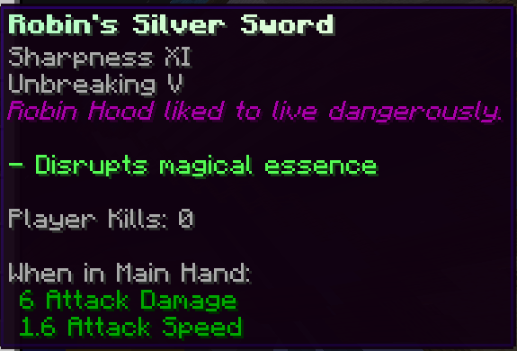 Robin's Silver Sword | Minewind Wiki | Fandom