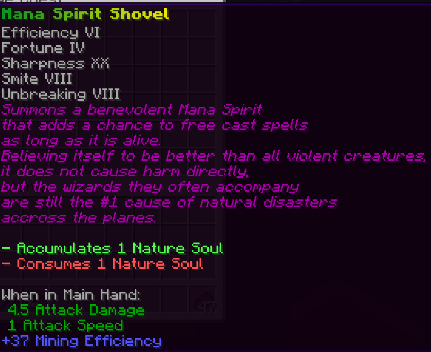 Mana Spirit Tools | Minewind Wiki | Fandom