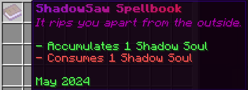 ShadowSaw Spellbook | Minewind Wiki | Fandom