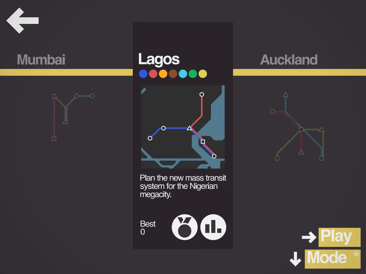 Lagos/Gallery | Mini Metro Wiki | Fandom