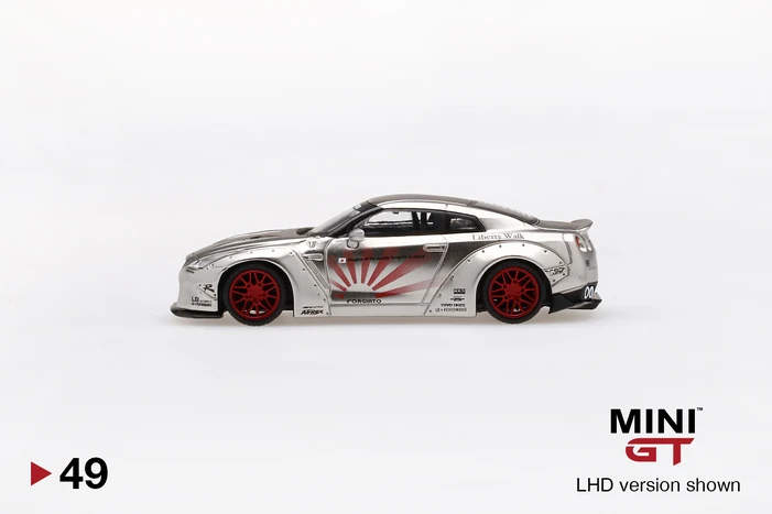 LB★WORKS Nissan GT-R (R35) Satin Silver Type 1, Rear Wing Version 2 ...
