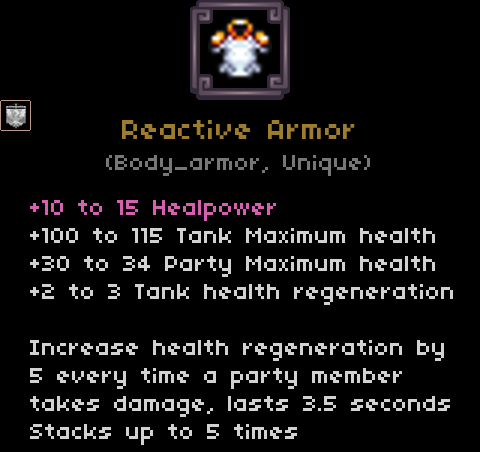 Reactive Armor | Minihealer Wiki | Fandom
