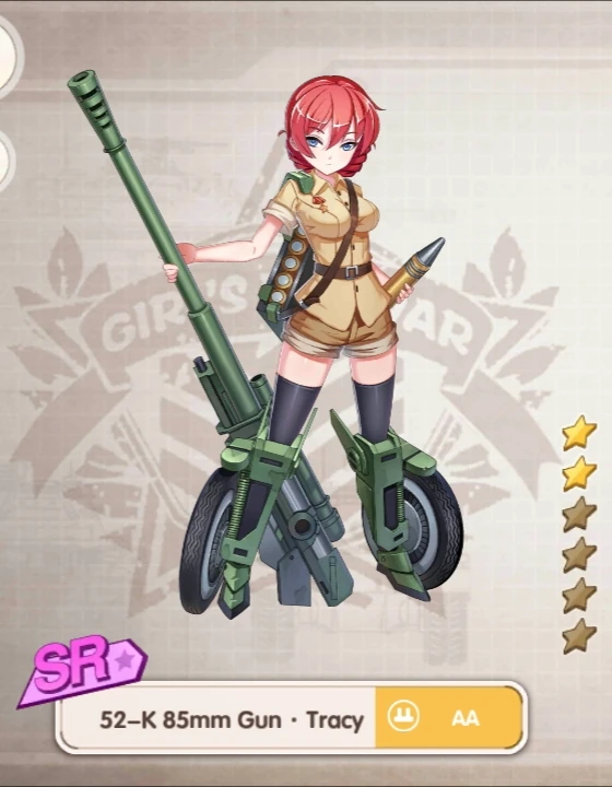 52-K 85mm Gun - Tracy | Minitary Girls and Ultra Weapon Girls Wiki | Fandom