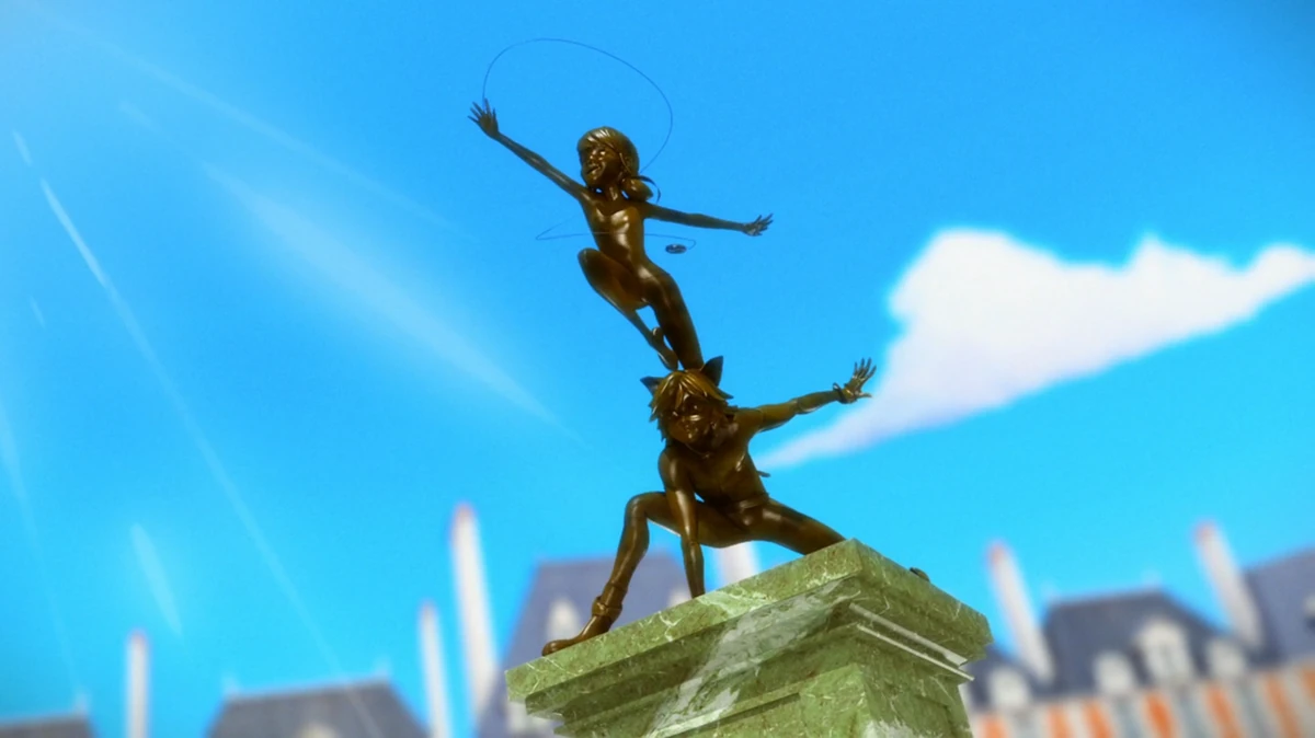 Estatua de Ladybug y Cat Noir | Wikia Miraculous Ladybug | Fandom