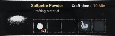 Saltpetre Recipes - Official Mist Survival Wiki